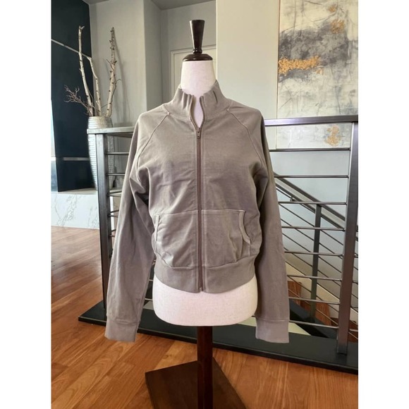 SKIMS | Jackets & Coats | Skims Outdoor Mock Neck Track Jacket Green ...